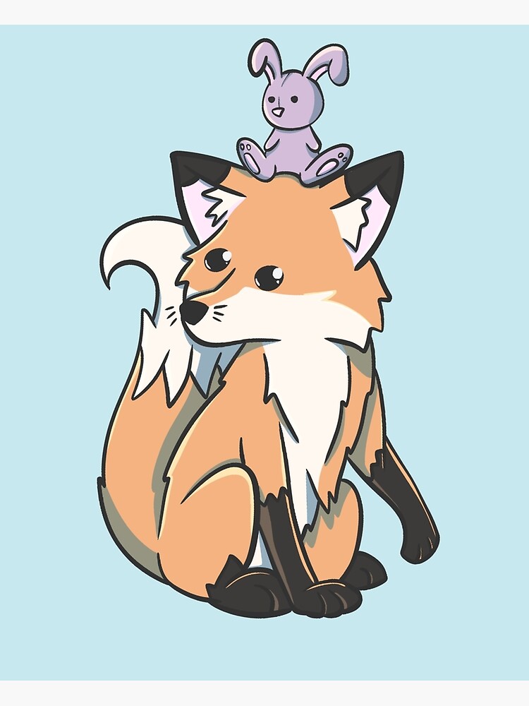 "The Fox and the Rabbit " Poster for Sale by Nightlea | Redbubble
