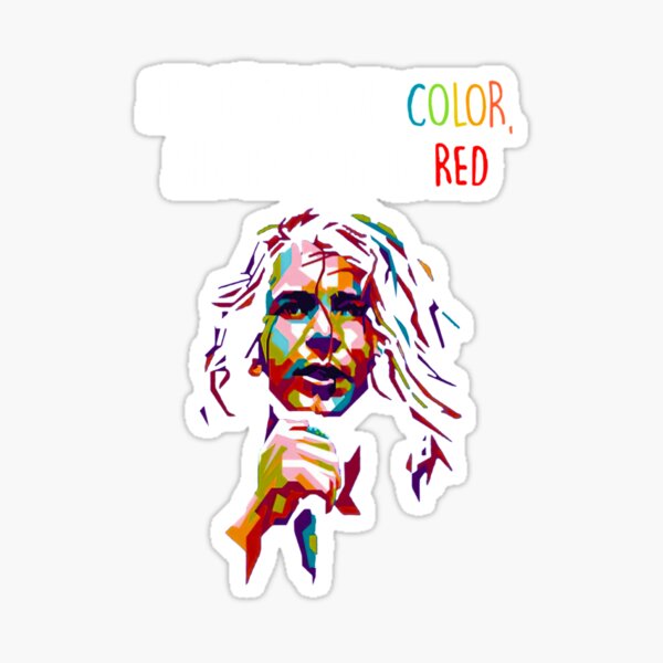 "She-dreams-in-color-she-dreams-in-red" Sticker for Sale by ...