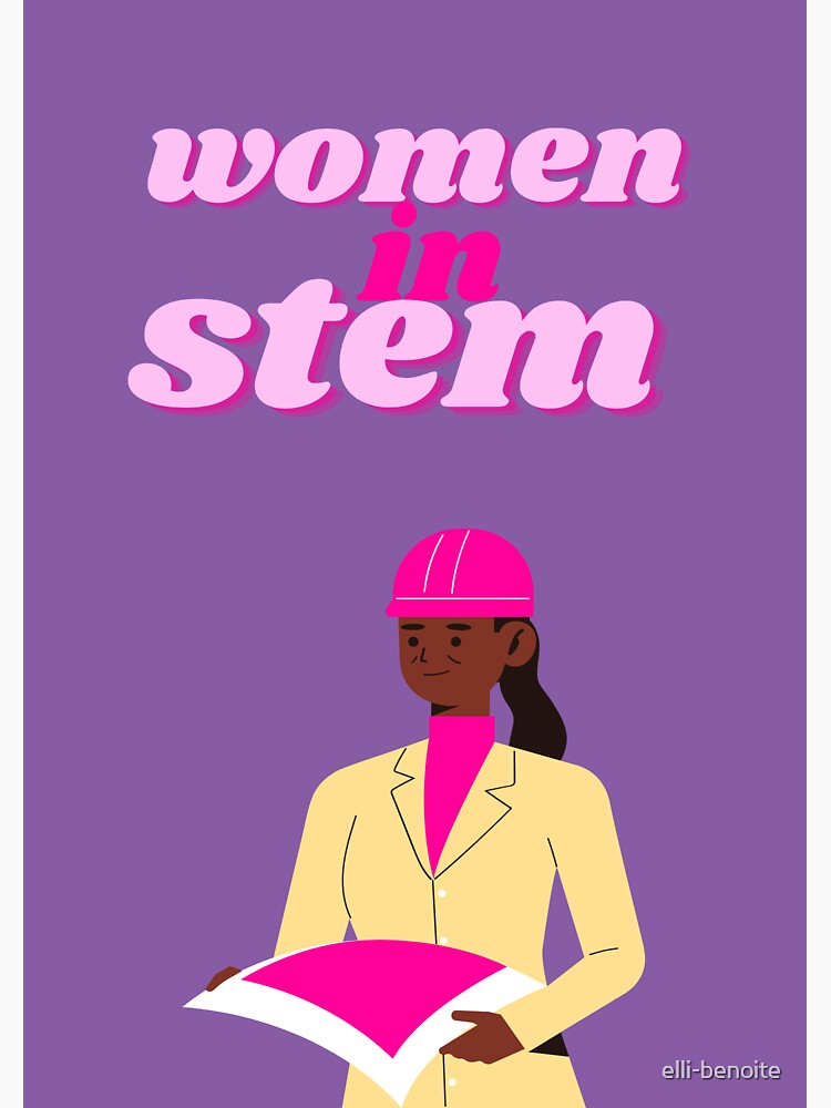 "Pink and purple women in STEM graphic featuring female engineer ...