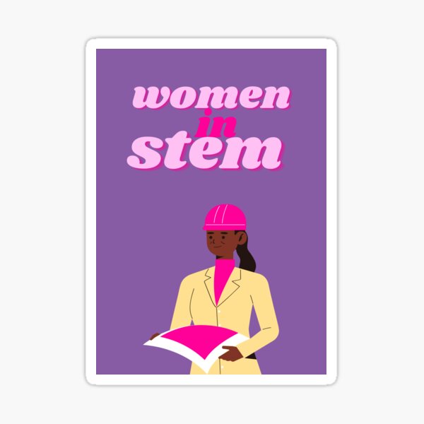 "Pink and purple women in STEM graphic featuring female engineer ...