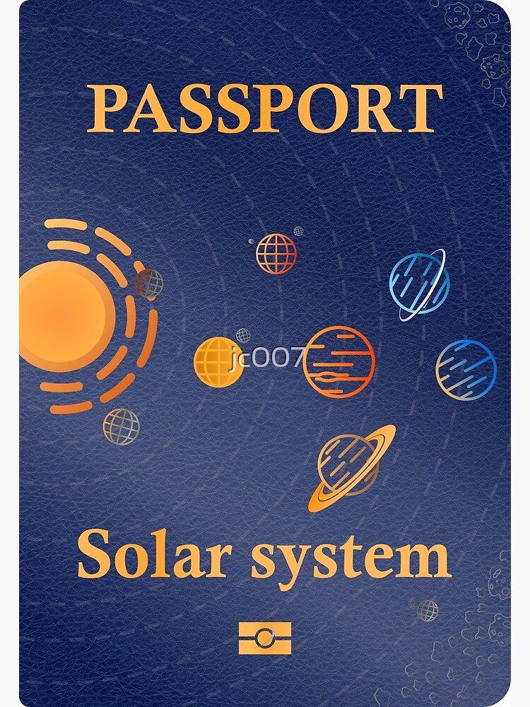 "Passport - Solar system - Blue" Poster for Sale by jc007 | Redbubble