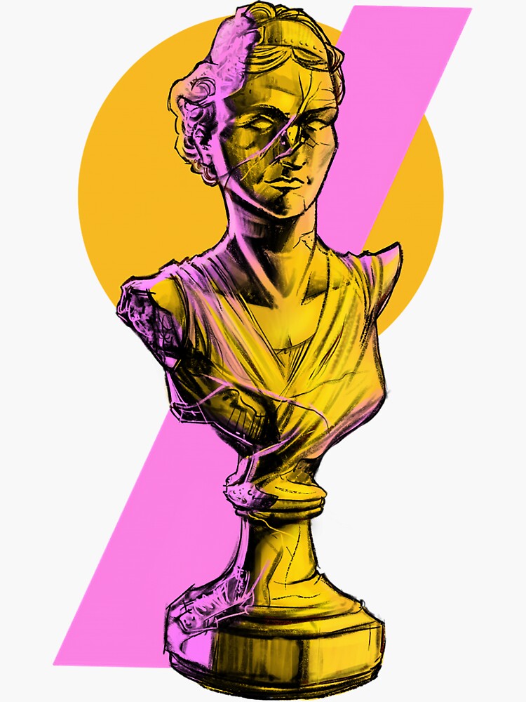 "80s New wave statue " Sticker for Sale by andposters | Redbubble