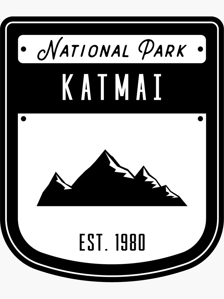 "Katmai National Park Alaska Badge Design " Sticker by nationalparks ...