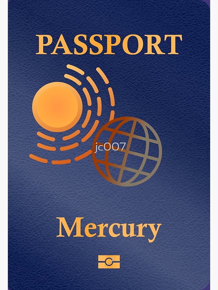 "Passport - Mercury - Blue" Poster for Sale by jc007 | Redbubble