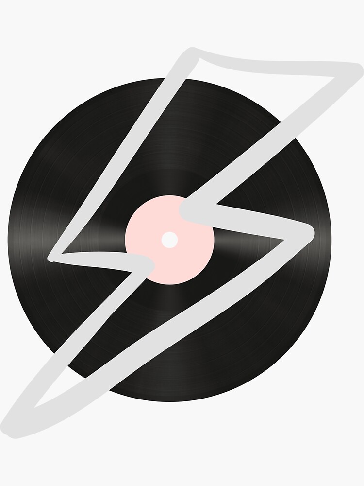 "Lightning Bolt Record - Pastel" Sticker for Sale by GoldFlaming0 ...