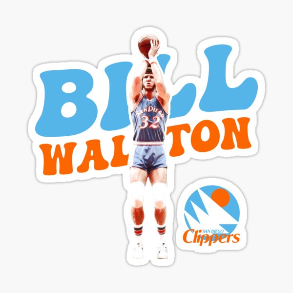 "Bill Walton 70s Basketball ABA" Sticker for Sale by PixelBuilder ...