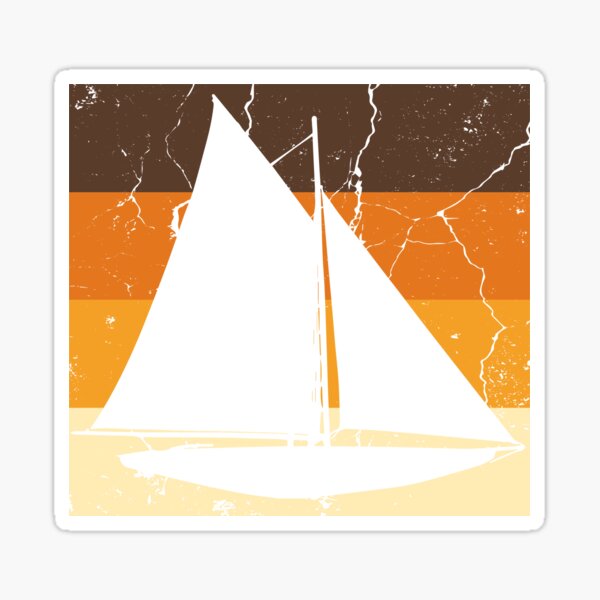 "Vintage Sailboat Boat Ship Sailor Yacht Sailing" Sticker for Sale by ...