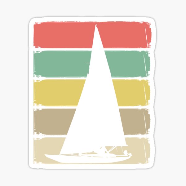 "Vintage Sailboat Boat Ship Sailor Yacht Sailing" Sticker for Sale by ...