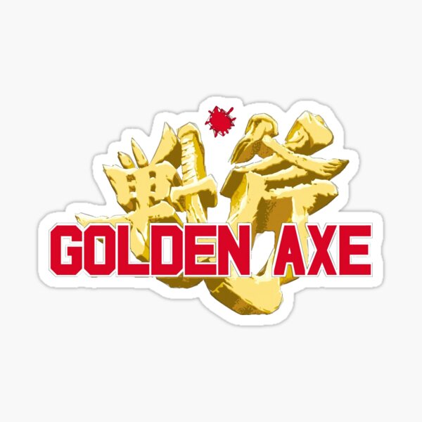 "Women Men Golden Fighting Game Axe Gifts For Movie Fan" Sticker for ...