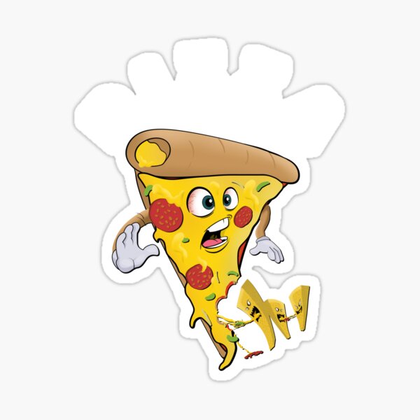 "Funny pizza cartoon" Sticker for Sale by TipTopTapo | Redbubble
