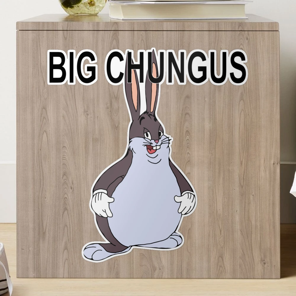 Big Chungus Costume Big Chungus Vinyl Decal Bumper Sticker Christian