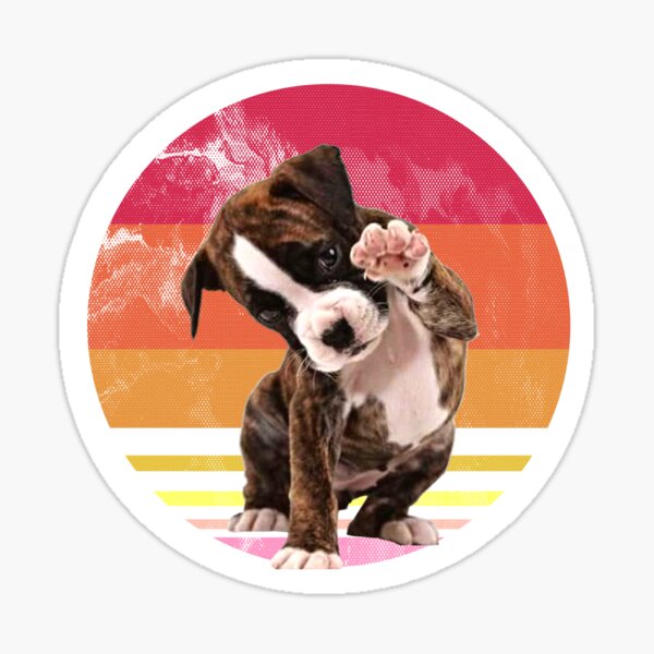 Pegatina «Waving Dog Classic T-Shirt- Dog Waving Illustration By ...