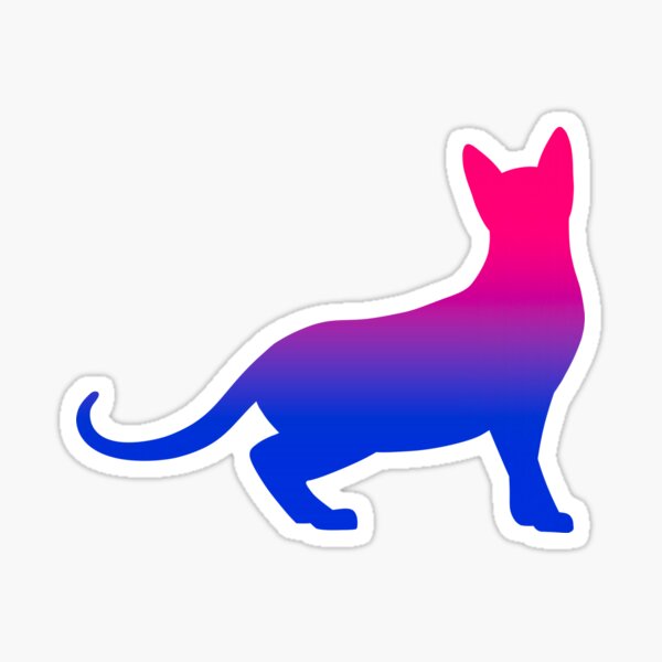 "Bi Pride Cat" Sticker for Sale by ColorMeAce | Redbubble