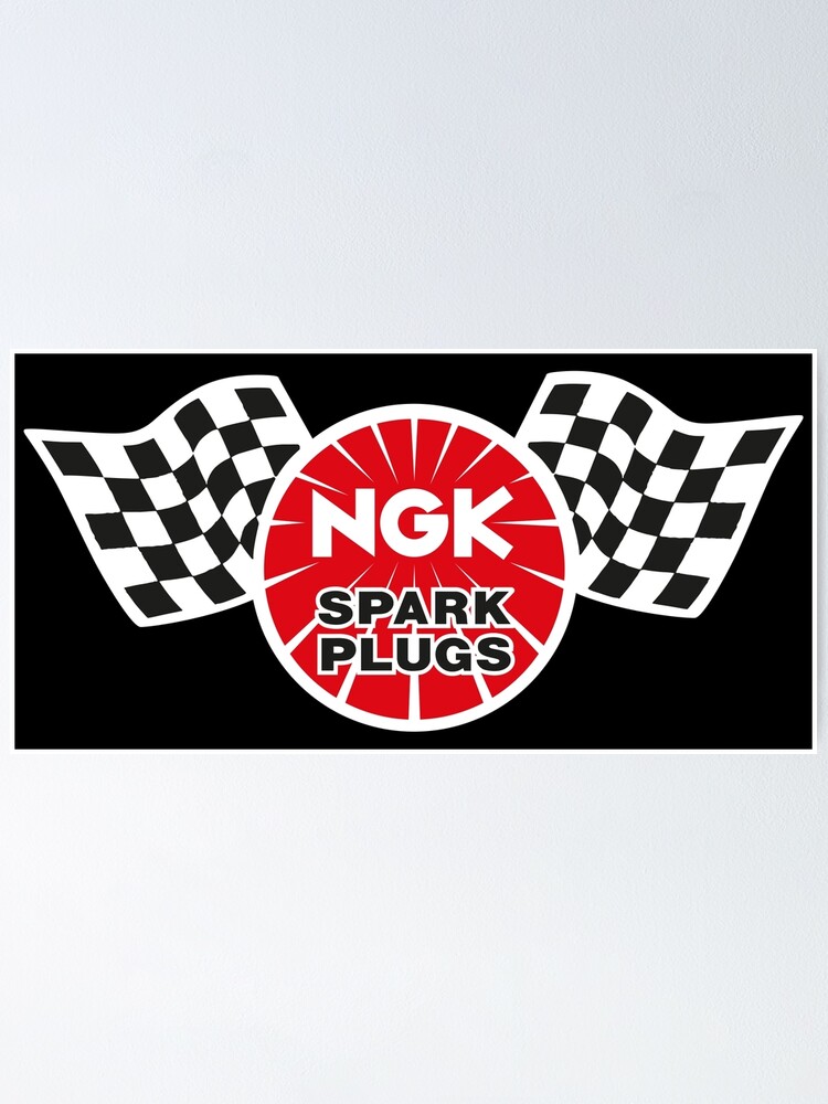 "NGK Spark Plugs vintage checkered flag" Poster for Sale by ...
