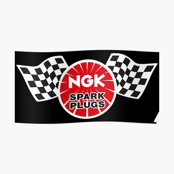 "NGK Spark Plugs vintage checkered flag" Poster for Sale by ...