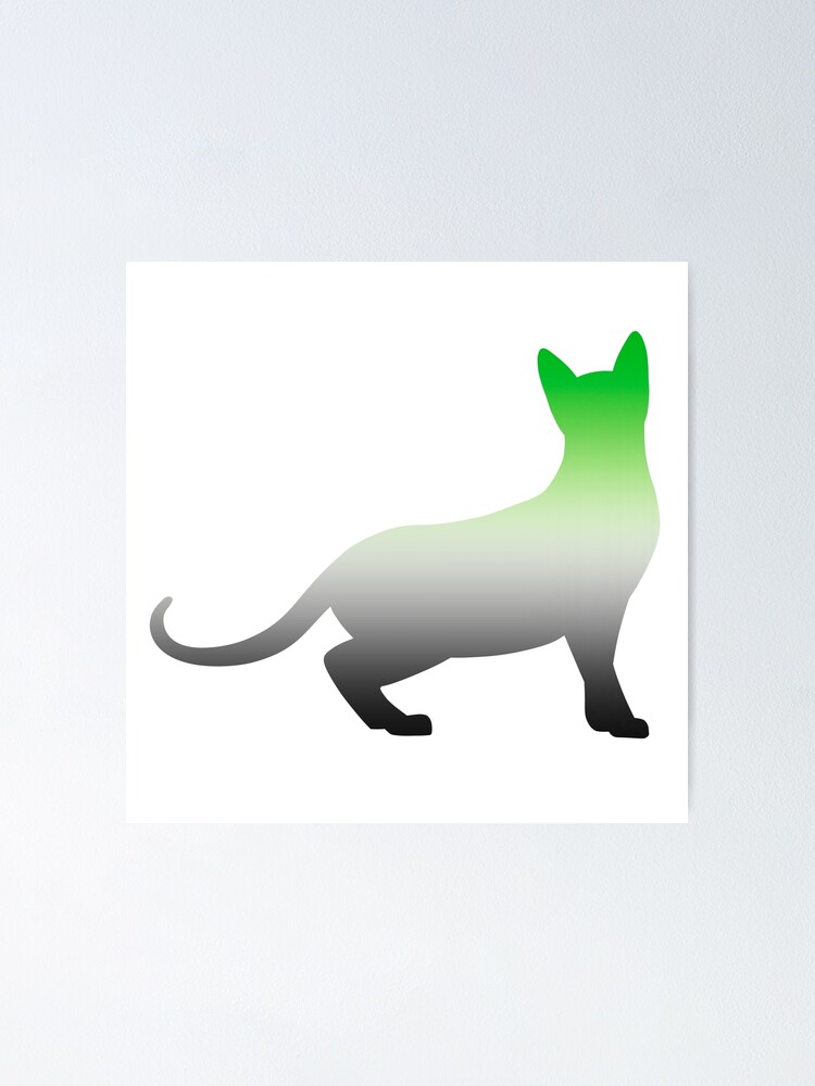 "Aro Pride Cat" Poster for Sale by ColorMeAce | Redbubble