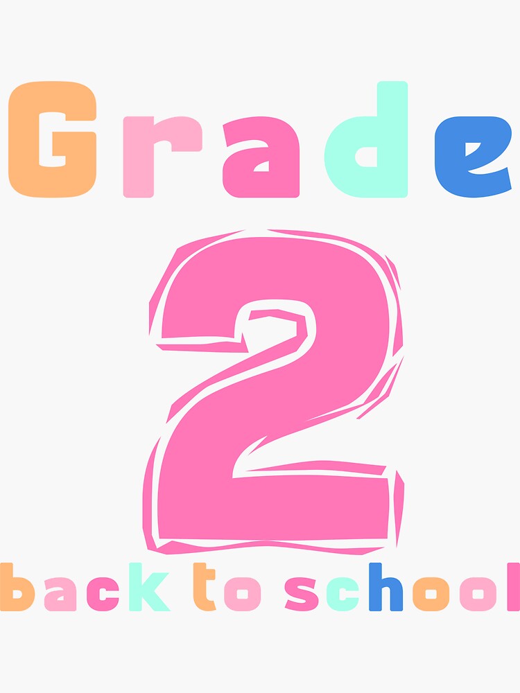 "Second Grade Rainbow Girls Boys Teacher Cute 2nd" Sticker for Sale by ...