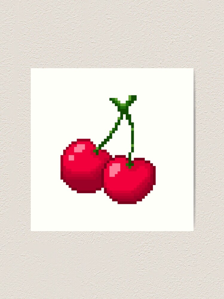 "Pixel art Cherry " Art Print for Sale by Toyger-Lilly | Redbubble