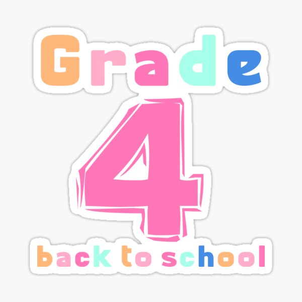 "fourth Grade Rainbow Girls Boys Teacher Cute 4th Grade Squad" Sticker ...