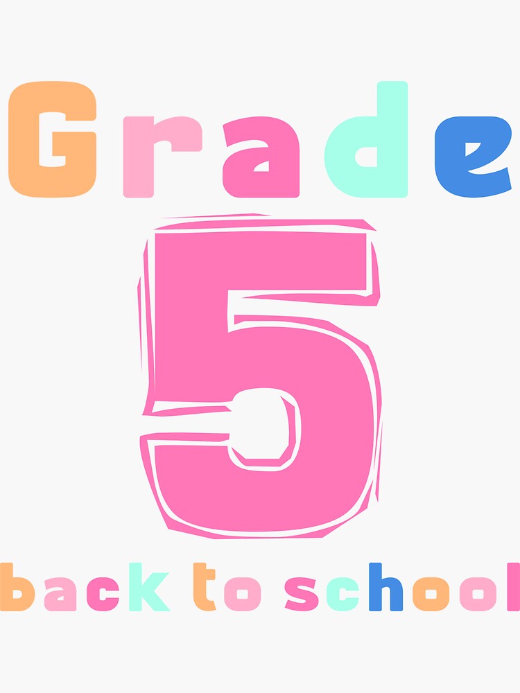 "fifth Grade Rainbow Girls Boys Teacher Cute 5th Grade Squad" Sticker ...
