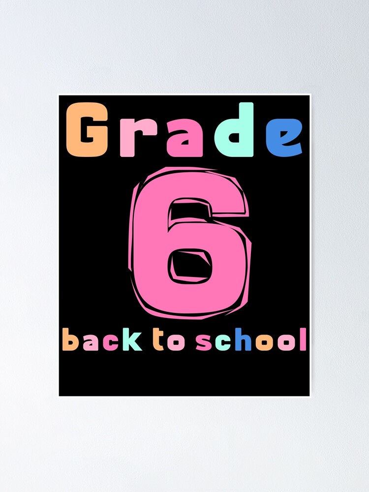 "sixth Grade Rainbow Girls Boys Teacher Cute 6th Grade" Poster for Sale ...