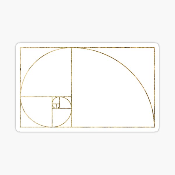 "Golden Ratio Gold Texture" Sticker by ghost888 | Redbubble
