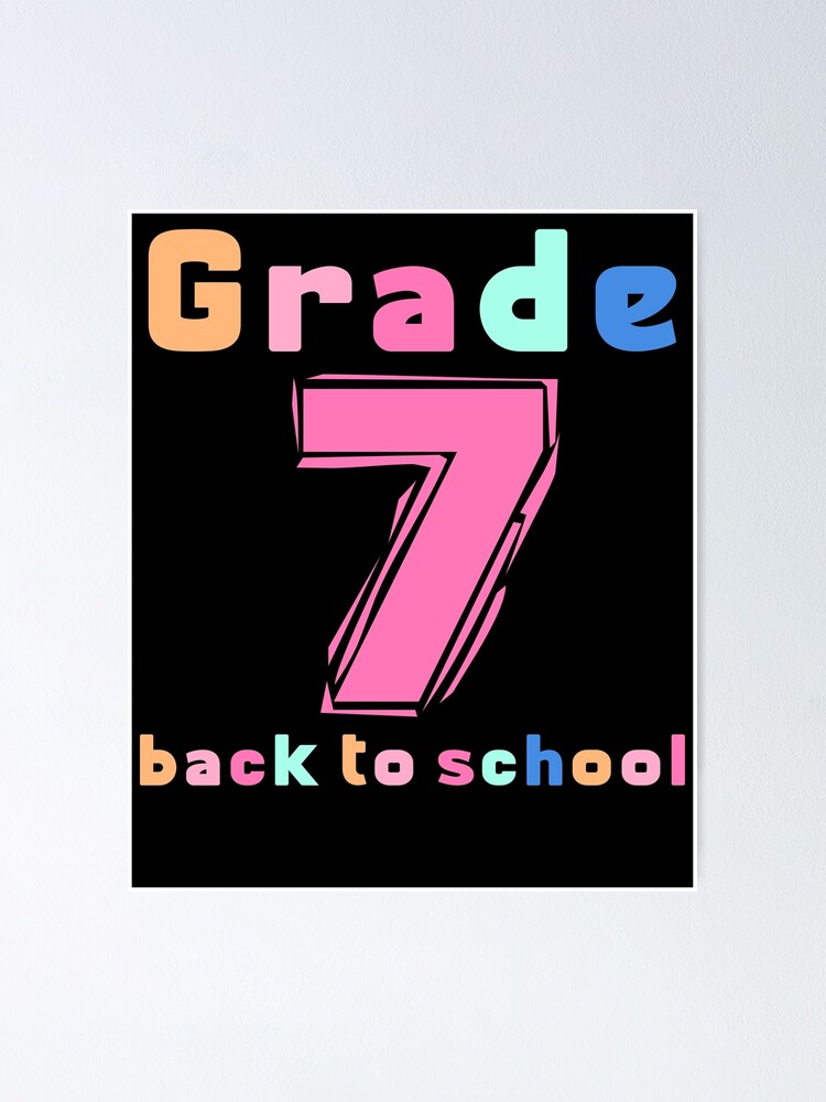 "Seven Grade Rainbow Girls Boys Teacher Cute 7th Grade Squad" Poster ...
