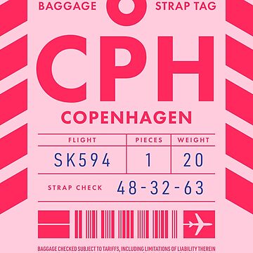 "Luggage Tag D - CPH Copenhagen Denmark" Sticker for Sale by ...