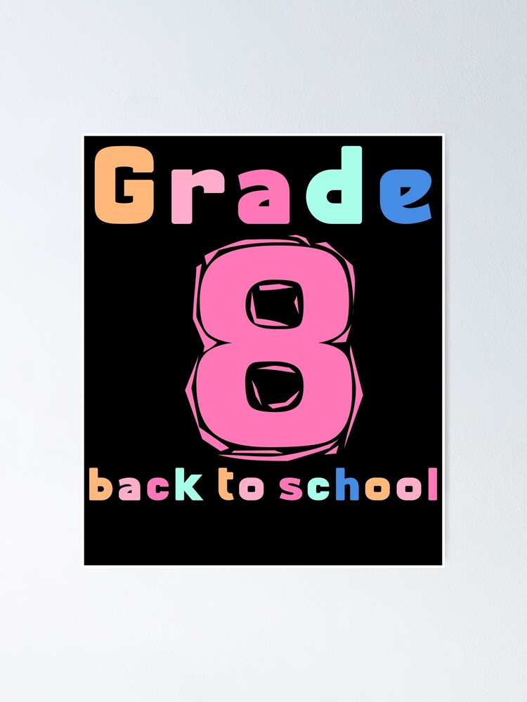 "Eighth Grade Rainbow Girls Boys Teacher Cute 8th Grade Squad" Poster ...