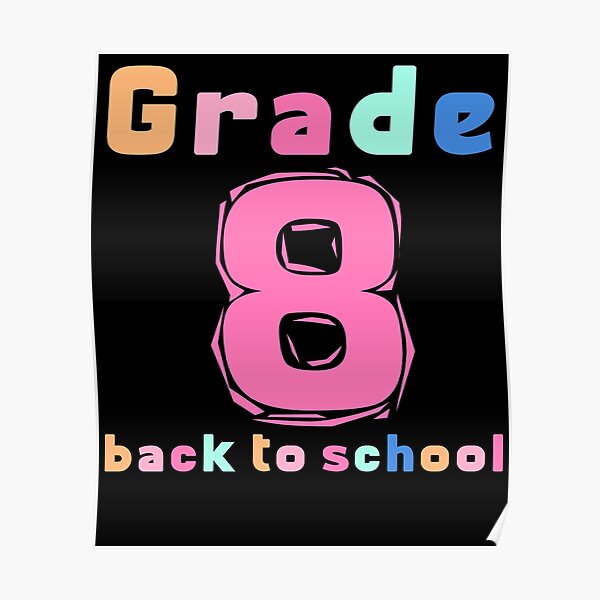 "Eighth Grade Rainbow Girls Boys Teacher Cute 8th Grade Squad" Poster ...