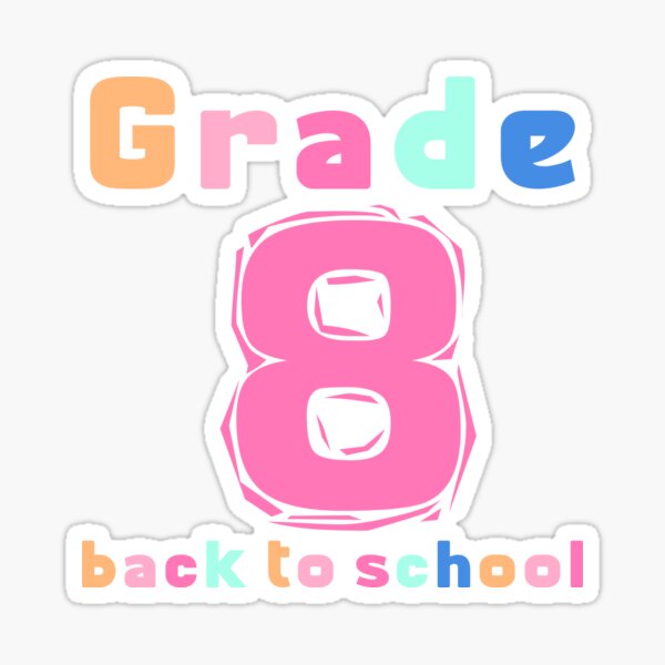 "Eighth Grade Rainbow Girls Boys Teacher Cute 8th Grade Squad" Sticker ...