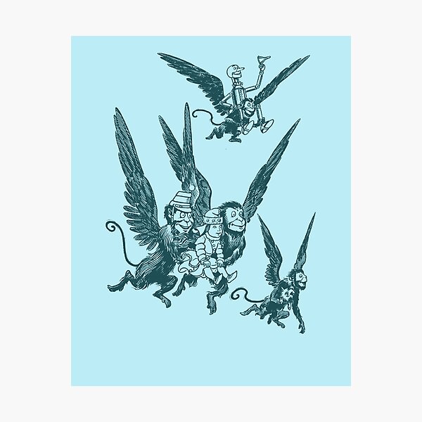 "The wizard of oz flying monkeys scene (all blue version)" Photographic ...