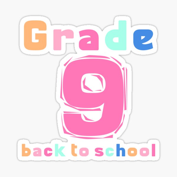 "Ninth Grade Rainbow Girls Boys Teacher Cute 9th Grade Squad" Sticker ...