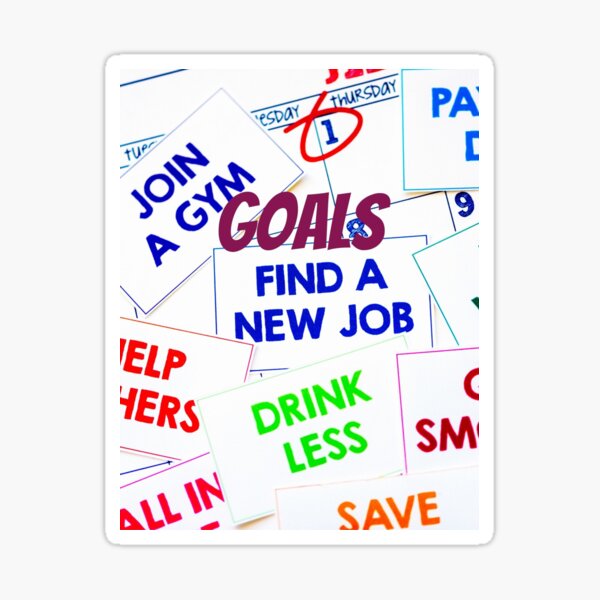 "Goals" Sticker for Sale by JZCustom-2022 | Redbubble