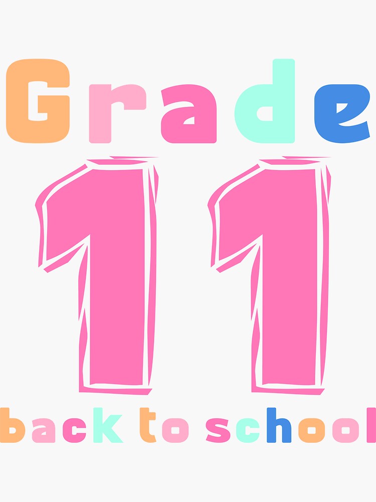 "Eleventh Rainbow Girls Boys Teacher Cute 11th Grade Squad" Sticker for ...