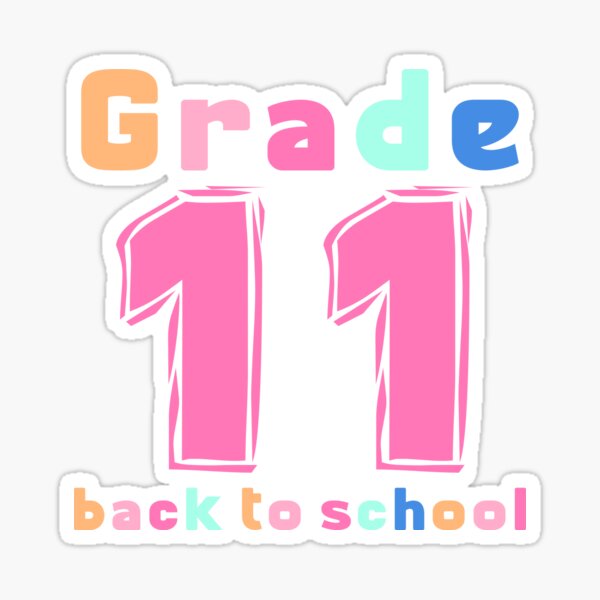 "Eleventh Rainbow Girls Boys Teacher Cute 11th Grade Squad" Sticker for ...