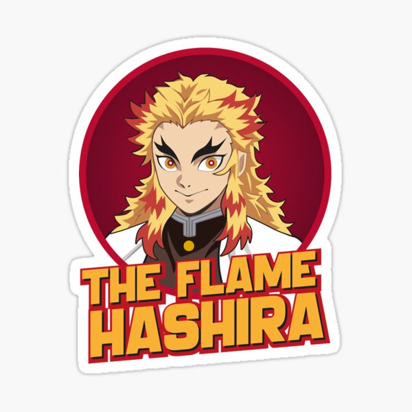 "Cunning Demon'S Power The Flame Hashira Retro Vintage" Sticker for ...