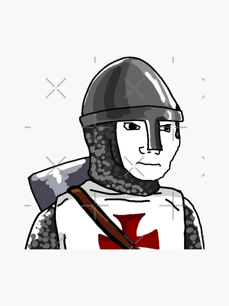 "Templar wojak" Sticker by Chaiser | Redbubble