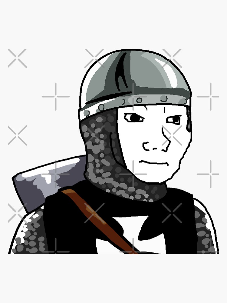 "Knight wojak" Sticker for Sale by Chaiser | Redbubble
