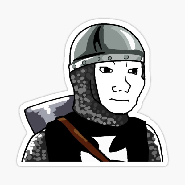 "Knight wojak" Sticker for Sale by Chaiser | Redbubble