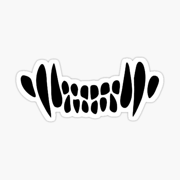 "Beast Teeth" Sticker for Sale by L09an | Redbubble