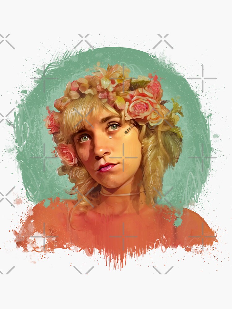 "SIERRA ELIZABETH FERRELL- Famous musician Portraits " Sticker for Sale ...