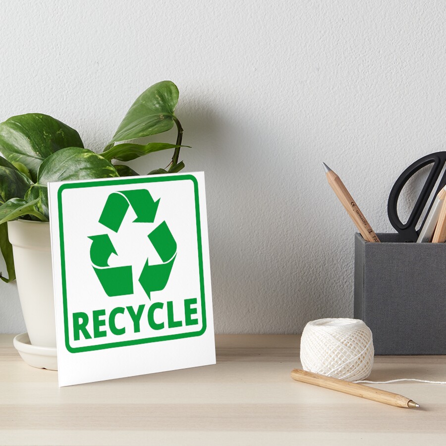 "Recycling Bin Signs" Art Board Print for Sale by noyomiart | Redbubble