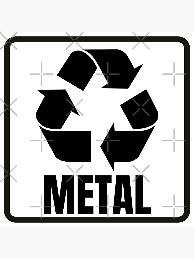 "Recycling metal Bin Signs" Poster for Sale by noyomiart | Redbubble