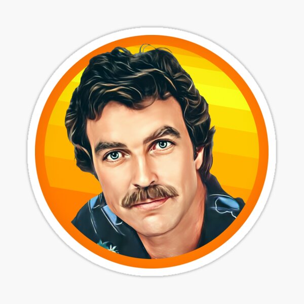 "Magnum PI" Sticker for Sale by DARKSPOOKY | Redbubble