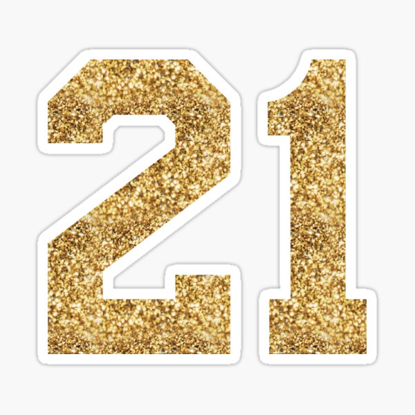 "21st Birthday - Twenty One" Sticker for Sale by heyrk | Redbubble