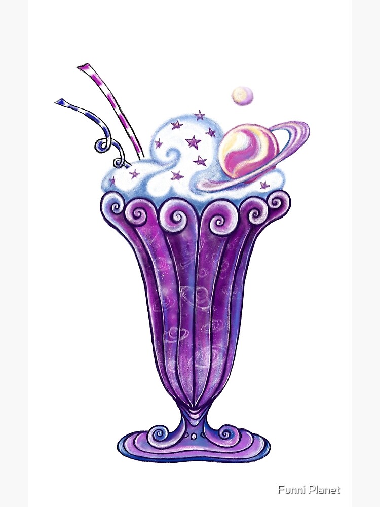 "Galaxy Milkshake with planets and stars" Poster for Sale by ...