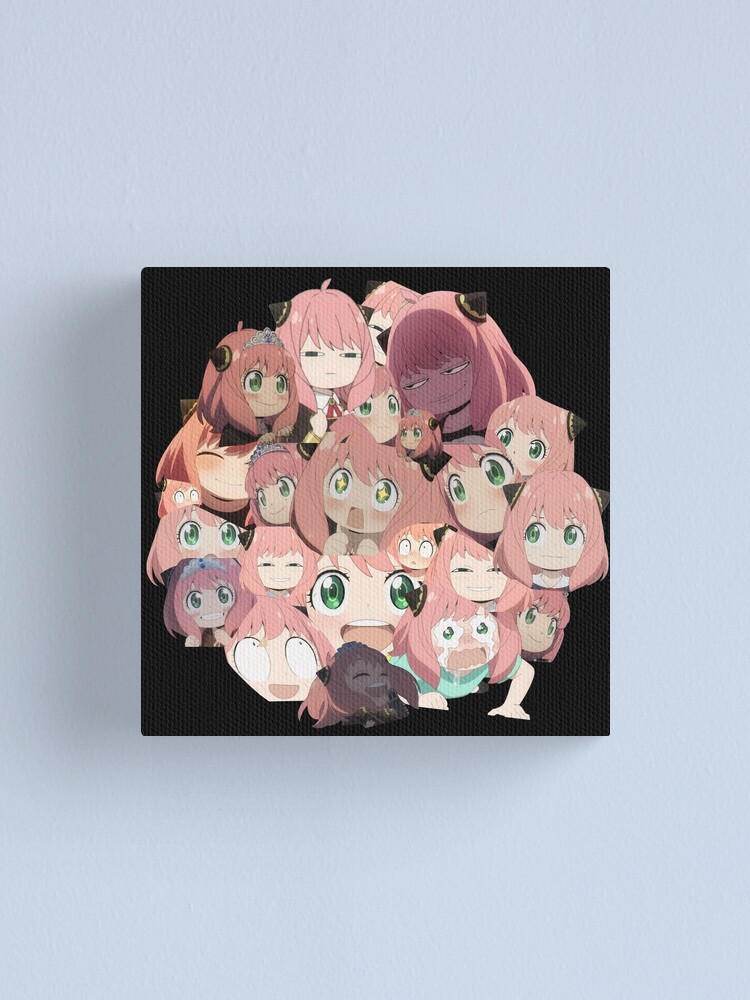 "Spy X Family Anya Forger Collage Collection Many Faces" Canvas Print ...