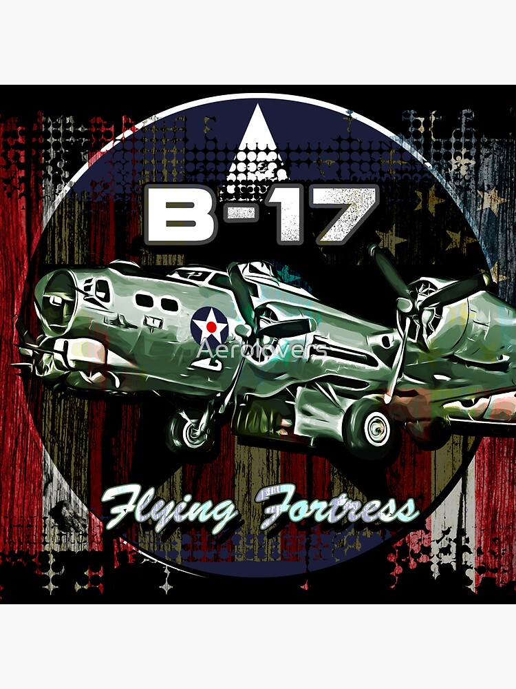 "B-17 flying fortress Bomber Aircraft" Sticker for Sale by Aerolovers ...