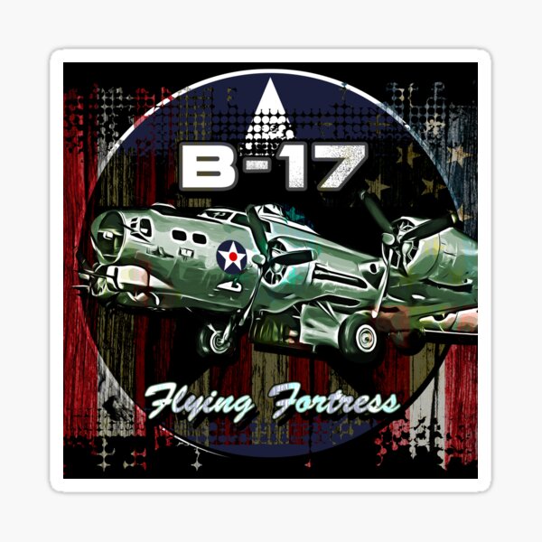 "B-17 flying fortress Bomber Aircraft" Sticker for Sale by Aerolovers ...